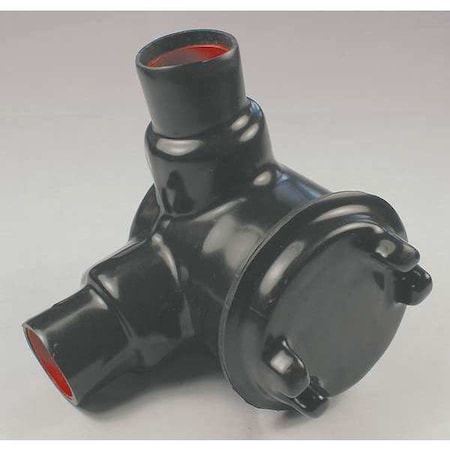 Calbond Conduit Box Junction Box, 2 in, PVC, PVC Coated, Black ...