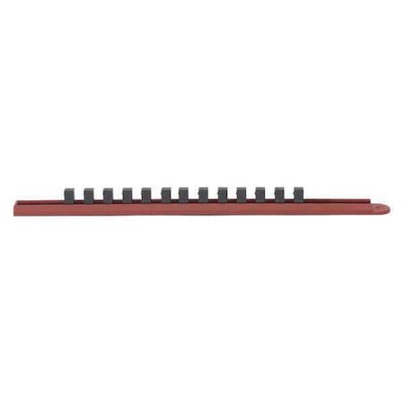 Gearwrench 3/8" Drive 15" Red Socket Rail Includes 14 Clips 83101D | Zoro
