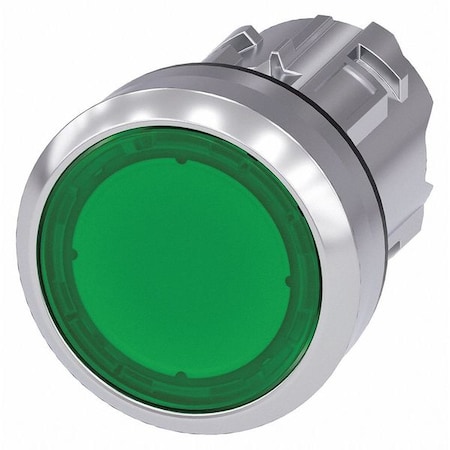 Siemens Illuminated Push Button Operator, 22 mm, Green 3SU1051-0AB40 ...