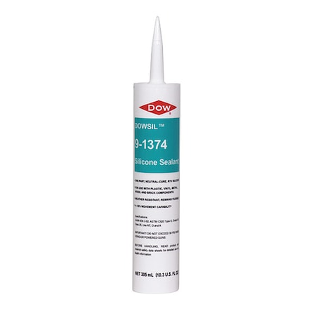 Dow Sealant, 300 mL, Cartridge, Clear, Silicone Elastomer Base 4099409 ...
