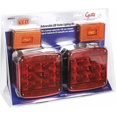 Grote RED, LED TRAILER LIGHTING KIT, W/CLR/MKR 65870-5 | Zoro