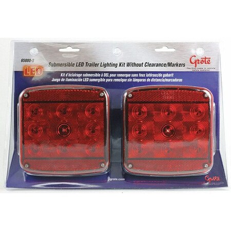 Grote RED, LED TRAILER LIGHTING KIT, W/O CLR/MK 65880-5 | Zoro