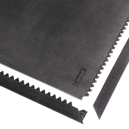 Notrax Female Mat Ramp Border, Rubber, 3 ft Long x 2 in Wide, 1/2 in ...