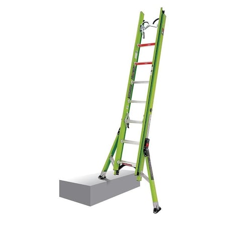Little Giant Ladders 16 ft. Fiberglass Extension Ladder, 300 lb. Load ...