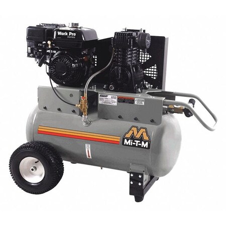Mi-T-M Air Compressor, 7 HP Gas, 20 gal., 7.5 CFM AM1-PM07-20G | Zoro