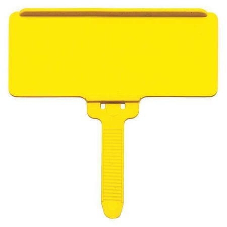 Quantum Storage Systems Yellow Plastic Label Tag, 3 in L, 1 3/8 in W PS ...