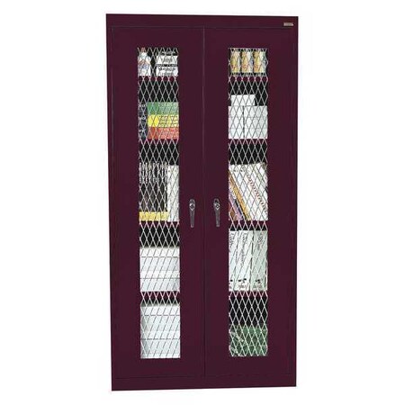 Sandusky Lee Expanded Metal Cabinet, 36x18x72 in., Burg CA4M361872-03 ...