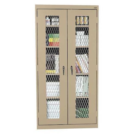 Sandusky Lee Expanded Metal Cabinet, 36x18x72 in., Sand CA4M361872-04 ...