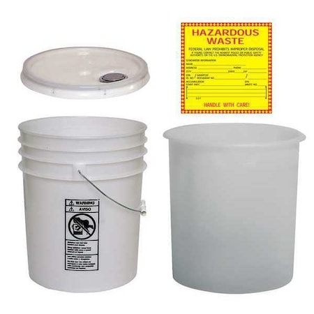 Zoro Select Pail Kit, Plastic FISHER2 | Zoro