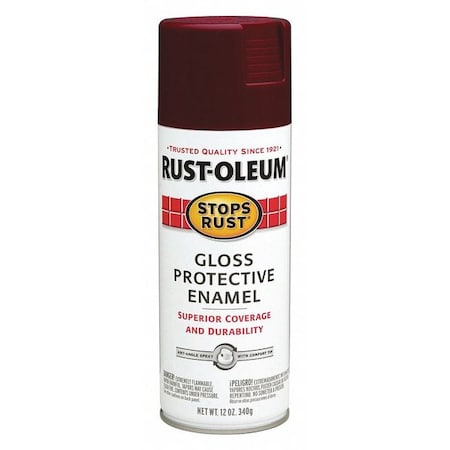 Rust-Oleum Spray Paint, Merlot, Gloss, 12 oz. 248567 | Zoro