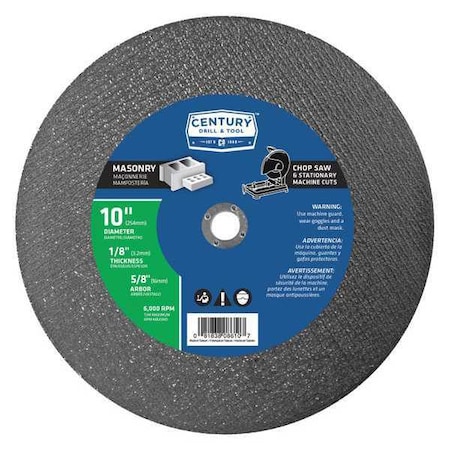 Century Drill & Tool Masonry Saw Blade, 10x1/8 in., Type 1A, TYPE 1A ...
