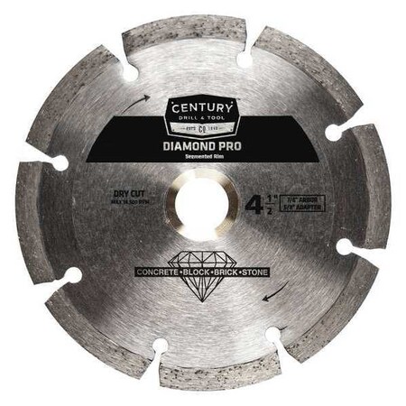 Century Drill & Tool Diamond Saw Blade, 4-1/2in., Segmented Rim 75454 ...