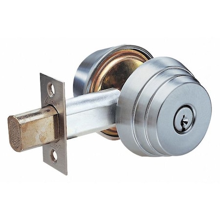 Arrow Lock Deadbolt, Cylindrical, Satin Nickel Finish E61 15 CS | Zoro