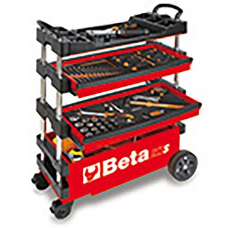 Beta C27S Tool Trolley, 3 Drawer, Gray, Sheet Metal, 27 in W x 12 in D ...