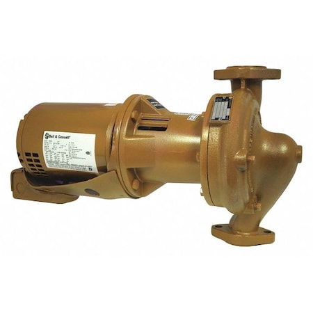 Bell & Gossett HVAC Circulating Pump, 1/2 hp, 115V/230V, 1 Phase, Flange Connection 1EF028LF | Zoro