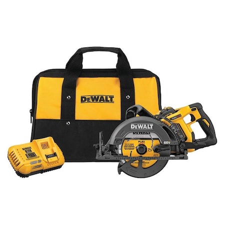 Dewalt 60V 7-1/4In Cordless Worm Drive Circular Saw Kit with 9.0Ah ...