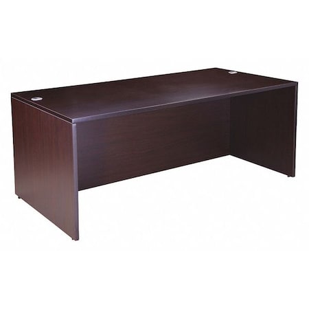 Boss Desk Shell Office Desk Shell, 36" D X 29" H, Mocha, Wood 71" W X ...