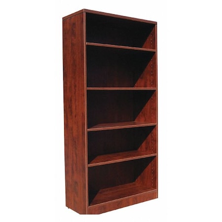 Boss Bookcase, Mahogany, 14" Depth, 65-1/2" H N158-M | Zoro