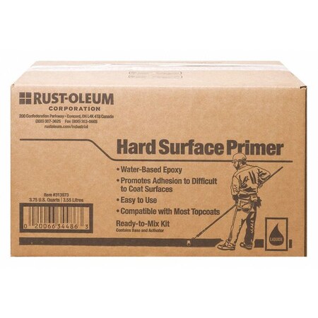 Rust-Oleum Epoxy Primer, Gray, Flat, 3.75 qt, 250 to 350 sq ft/gal ...