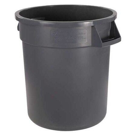Carlisle Foodservice 10 gal. Round Trash Can, Gray, HDPE 34101023 | Zoro