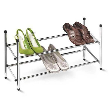 Honey-Can-Do Expandable Shoe Rack, Chrome SHO-01170 | Zoro