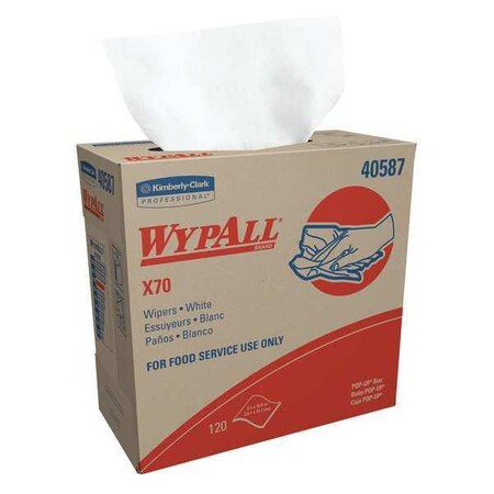 Wypall Wipers Foodservice Pop Up Box, PK120, White, 10 PK 40587 | Zoro