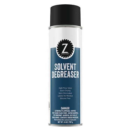 Zoro Solvent Degreaser, Non-Chlorinated, 20 oz. Aerosol, Clear ...