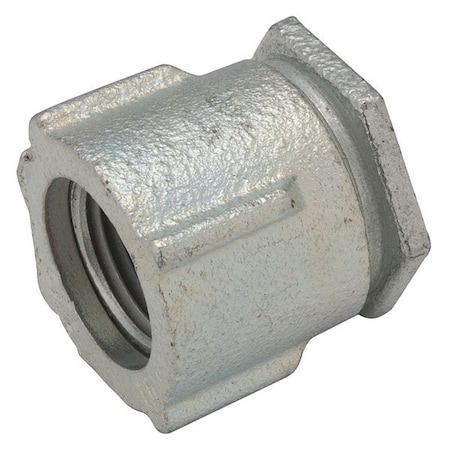 Raco IMC Coupling, 1/2 in, Threaded, Iron, Zinc Plated, Gray 1502 | Zoro