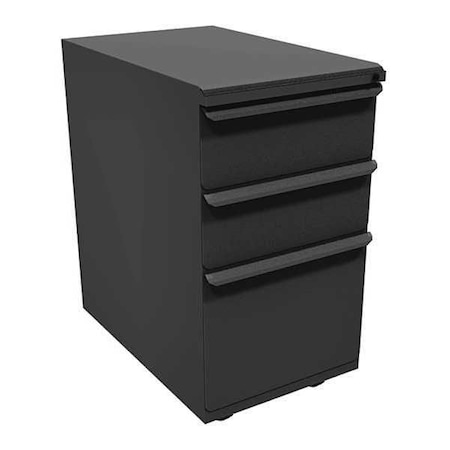 Zapf 15" W Mobile Ped, Box File, 23\u0022, Dark Neutral ZSMPBBF23_DT | Zoro