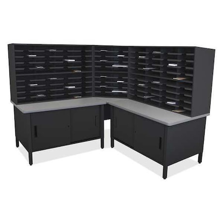Marvel Mailroom 100 Slot Mailroom Organizer w/Cabinet UTIL0058/BK | Zoro