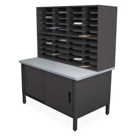 Marvel Mailroom 40 Slot Mailroom Organizer w/Cabinet UTIL0067/BK | Zoro