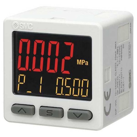 Smc Digital Pressure Switch, Vertical ISE20-P-01-LA1 | Zoro