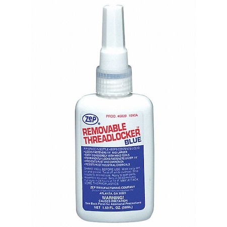 Zep Threadlocker, ZEP, Blue, Medium Strength, Liquid, 50 mL Bottle ...