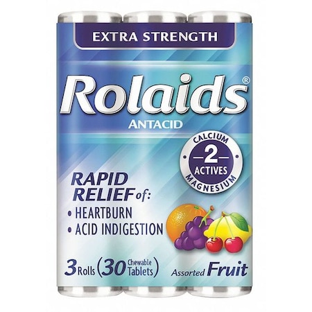 Rolaids Rolaids, Heartburn, Fruit Flavor, PK30 10023PK | Zoro
