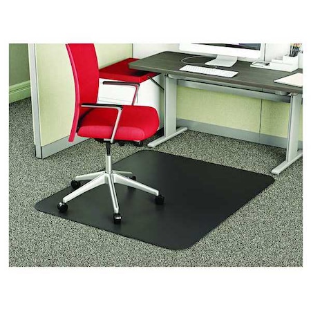 Deflecto Chair Mat 36"x48", Rectangular Shape, Black, for Carpet ...