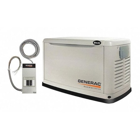 Generac Generac 8kW Standby Generator System w/Transfer Switch 6237 | Zoro