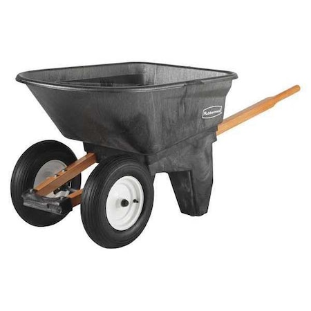 Rubbermaid Commercial Wheel Wheelbarrow, 200 lb. Capacity FG565961BLA ...