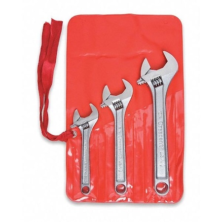 Crescent 3 Pc. Adjustable Wrench Set 6", 8" & 10" with Tool Roll MUSA ...