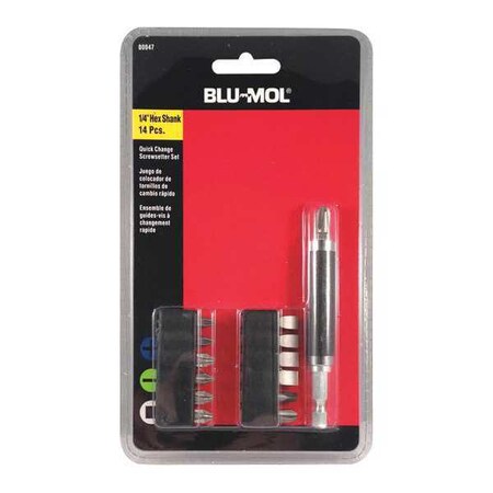 Blu-Mol Quick Change Screw Set, Assorted, 1", 14pcs 00047 | Zoro