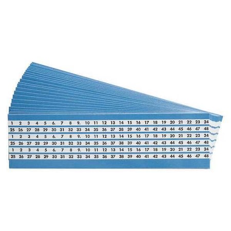 Brady Wire Markers, Legend 1 to 48, Blk/Wht, PK25 WM-1-48-TM-PK | Zoro