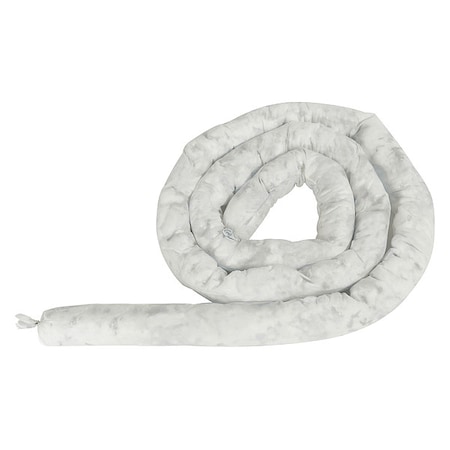 Condor Sorbent Sock, 28 gal, 1 1/2 in x 24 in, Oil, White, 20 PK 436M83 ...