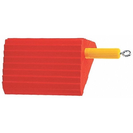 Checkers Wheel Chock, 9" D, 5" H, 16" W, Orange UC1400-6 | Zoro