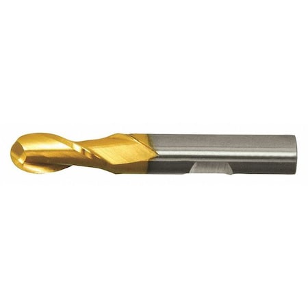 Cleveland 2-Flute HSS Ball Nose Single End Mill Cleveland HG-2B-TN TiN ...