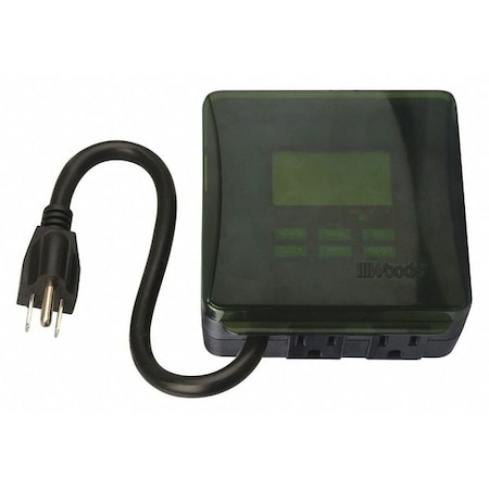 Woods Outdoor 7-Day HD Digital Timer 50015WD | Zoro