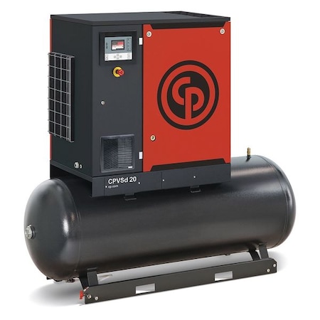 Chicago Pneumatic Rotary Screw Air Comp, 20 HP, 120 gal. CPVSD 20HP TM ...