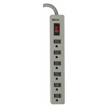 Southwire Surge Protector, 2 ft Cord-Elect 6 Outlet 0414508801 | Zoro