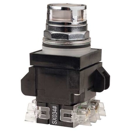 Ge Illuminated Push Button, 30 mm, 1NO/1NC, Clear 104PBL11C3S8 | Zoro