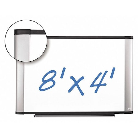 3M Porcelain Whiteboard 48" x 96", Aluminum Frame P9648A | Zoro