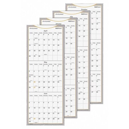 At-A-Glance Self-Adhesive Dry Erase Calendar, White AW606228 | Zoro