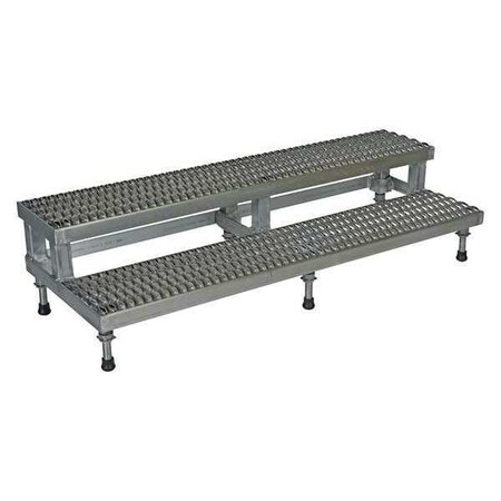 Vestil Adjustable Step Stand 2 Step Silver Aluminum 500lb Capacity 72 ...